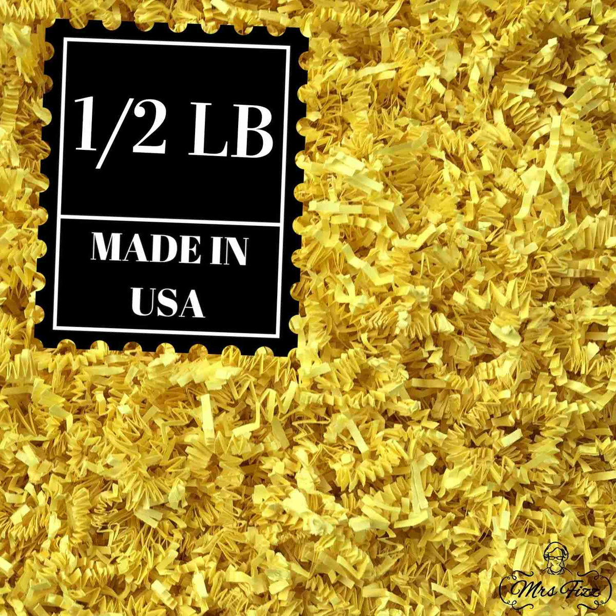 Bright Yellow Crinkle Paper Shredded Filler in All Sizes | Mrs Fizz